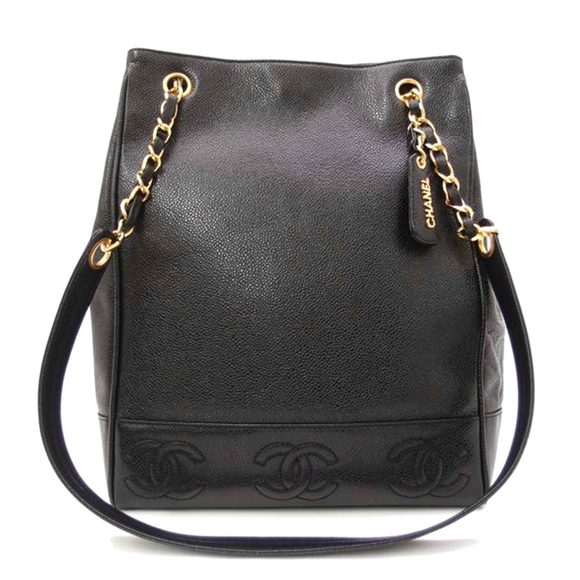 CHANEL | Bags | Chanel Triple Coco Mark Chain Shoulder Bag Black | Poshmark